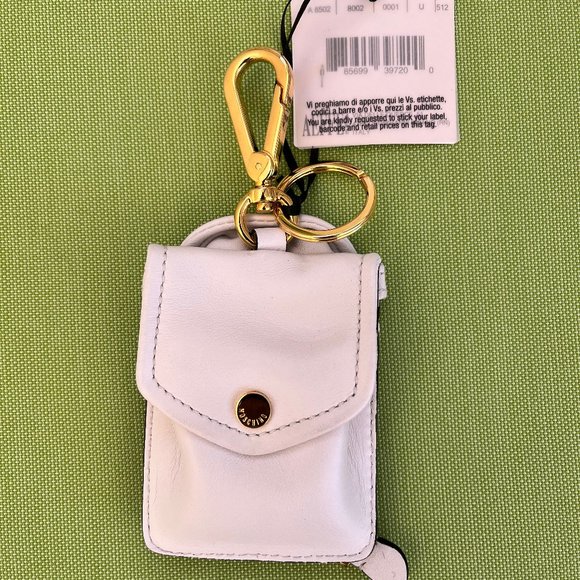 Moschino | Accessories | Nwt Moschino Couture Biker Jacket Bag Charm Key Fob Coin Purse White ...